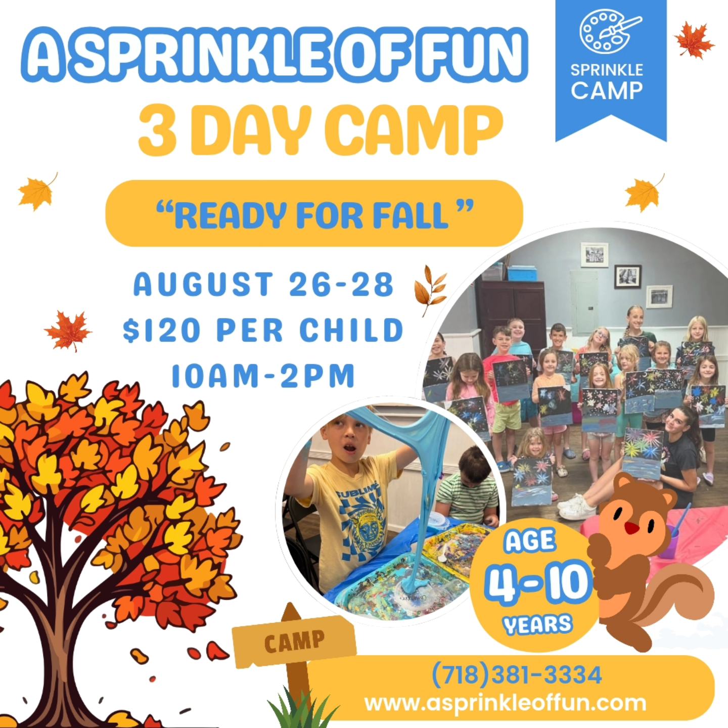 “Ready for Fall” 3 day camp - A Sprinkle of Fun